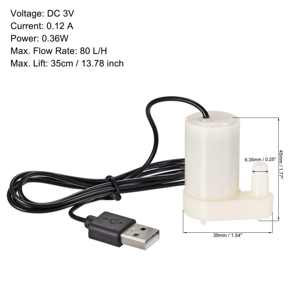 Micro Submersible Mini Water Pump with USB Connector DC 3V – Nerdshed